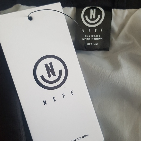 Neff | Jackets & Coats | Nwt Neff Black Leaf Print Windbreaker Coach ...